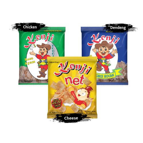 Jual KENJI NET SNACK AYAM / DENDENG / CHEESE 40 GRAM - DENDENG ...