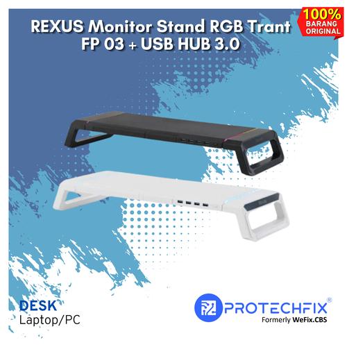 Jual REXUS Monitor Stand RGB Trant FP 03 + USB HUB 3.0 - Hitam - Kota ...