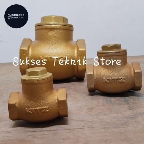 Jual Swing Check Valve kuningan kitz ukuran 4" inch / Check Valve ...