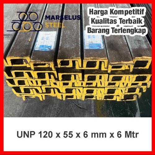 Jual UNP 120 - Besi Kanal U / UNP channel / 120 x 55 x 6mm - 6meter SNI ...