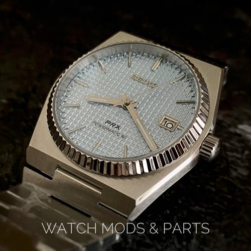 Jual Seiko PRX mod Ice Blue Flute Bezel Mesin Seiko 4R35B - Kota ...