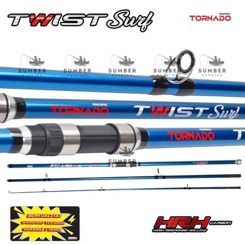 Jual Joran Pancing Spinning Tornado Twist Surf Carbon Joran Sambung 3 ...