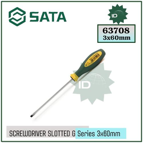 Jual Obeng Minus 3 x 60 MM G Series Screwdriver, Slotted 63708 Sata ...