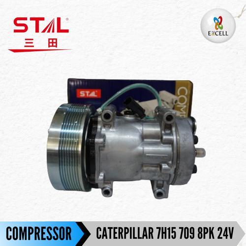 Jual Compressor Caterpillar 7h15 709 8pk 24v alat berat excavator heavy ...