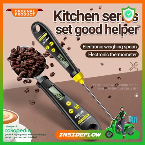 Jual Termometer Suhu Dan Sendok Takar Masak Dapur / Thermometer Kopi ...