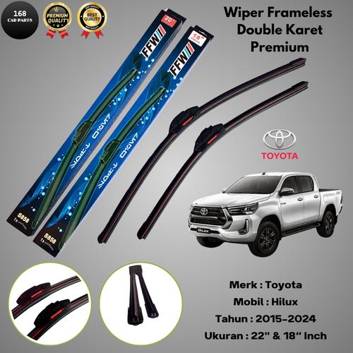 Jual Wiper Frameless ProShield Premium Double Karet untuk Toyota Hilux (2015-2024) - Ukuran 22 ...