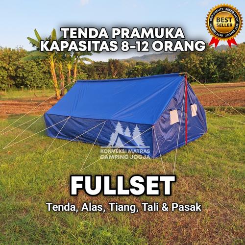 Jual tenda pramuka 3x4 full set alas tiang tali pasak - Biru - Kab ...