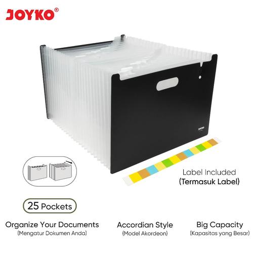 Jual Joyko Expanding File A4 25 POCKETS Organizer / Map Harmonika Joyko ...