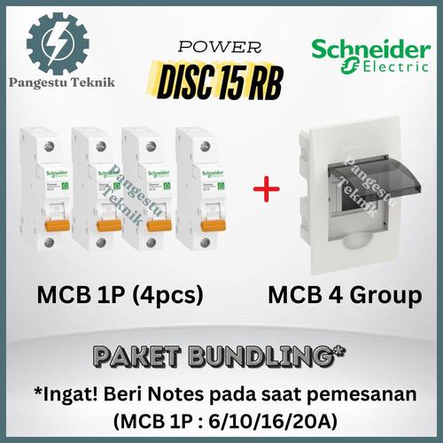 Jual (Disc 15 rb) MCB DOMAE 1P 6A 10A 16A 20A (4 pcs) 6 kA + MCB BOX 4 ...