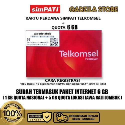 Promo Perdana Telkomsel Simpati 4G LTE Segel SIM Card - +KUOTA 6GB ...