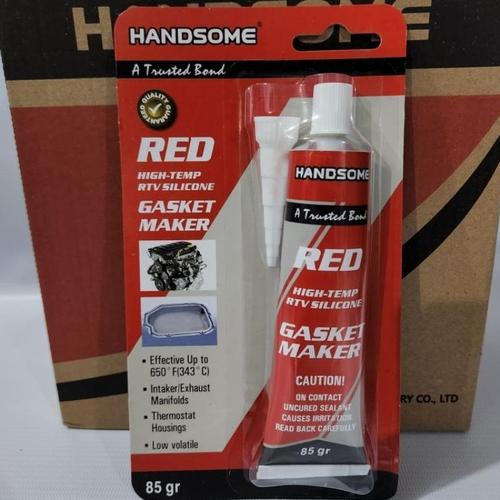 Jual Lem Red Silicone Sealant/ Red Gasket Maker Handsome 85Gr (isi 12 ...