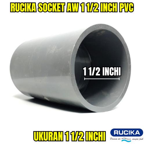 Jual Sock Socket Pipa PVC Paralon D Ukuran 1 1/2 Inchi Original Rucika ...