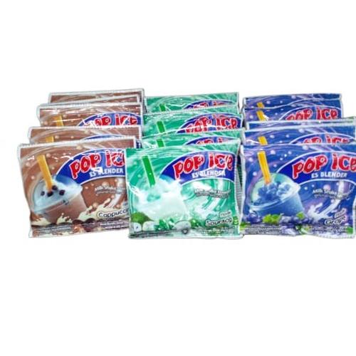 Jual Minuman Pop Ice 25.5gr - Renceng Isi 10 Pcs - coklat biskuit ...