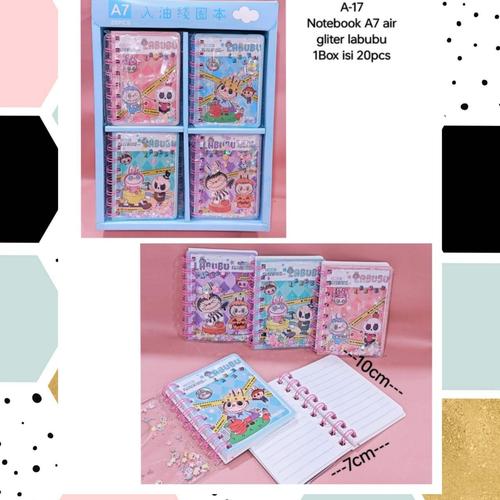 Jual GM - NOTEBOOK BINDER A7 AIR GLITTER LABUBU | POCKET MEMO | MINI BINDER LABUBU | RABUBU ...