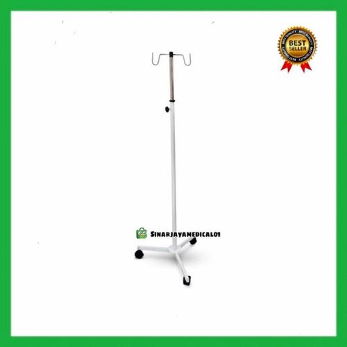 Jual Termurah Tiang Infus Kaki 3 Roda Besi / Tiang Infus Besi / Tiang ...