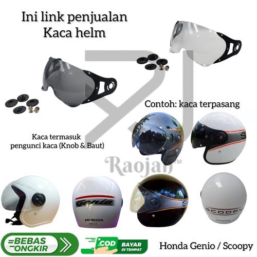 Jual Kaca helm Pilot Honda Genio Visor helm Pilot Honda Scoopy - Black ...