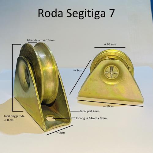 Jual Roda Pagar Besi Gerbang Dorong Sliding 7 Cm V Super Segitiga ...