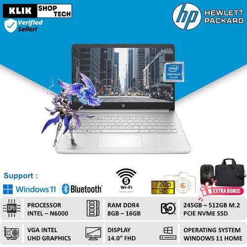 Jual Laptop HP 14 Intel N6000 Ram 16GB 512GB SSD FHD Win11Home 14.0 ...