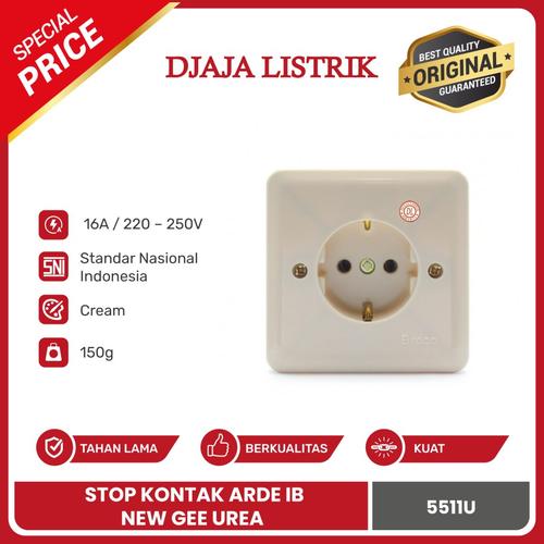 Jual Stop Kontak Broco Arde - NEW GEE UREA 5511U IB - INBOW TANAM STOP ...