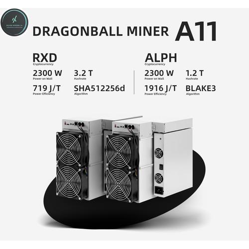 Jual DragonBall A11 Radiant Alephium Dual Asic Miner 3TH RXD SHA512256d / 1.1TH ALPH Blake3 ...