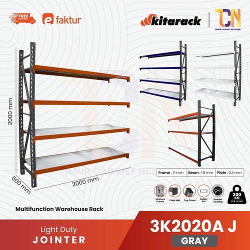 Jual Rak Gudang Besi 300kg Panjang 2Meter Tinggi 2M Rack Gudang 4 Layer ...