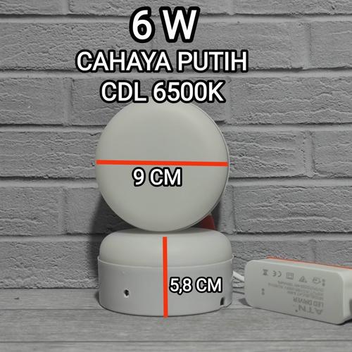 Jual ATN PANEL LED 6W 6 WATT IB BULAT INBOW IN BOW TANAM PLAFON ...