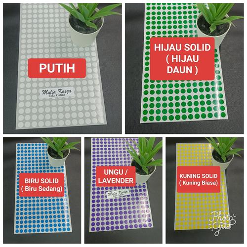 Jual Label Stiker Warna Bulat KECIL 8 mm Stiker Dot - Kuning - Jakarta ...