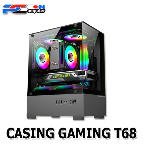 Promo NYK Notus T68 Casing PC M-ATX Free 3Fan RGB - Hitam - Kota Bekasi ...