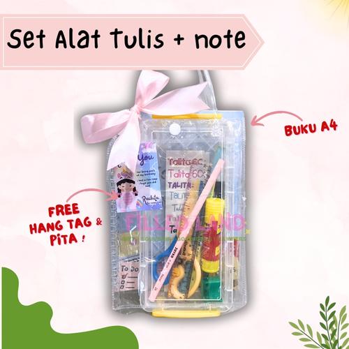 Jual Paket Tas Alat Tulis Buku Note Set Lengkap Stationery Package ...