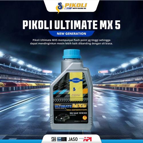 Jual Pikoli Ultimate MX5 1 Liter merk PIKOLI API SN SAE 10W40 Synthetic ...