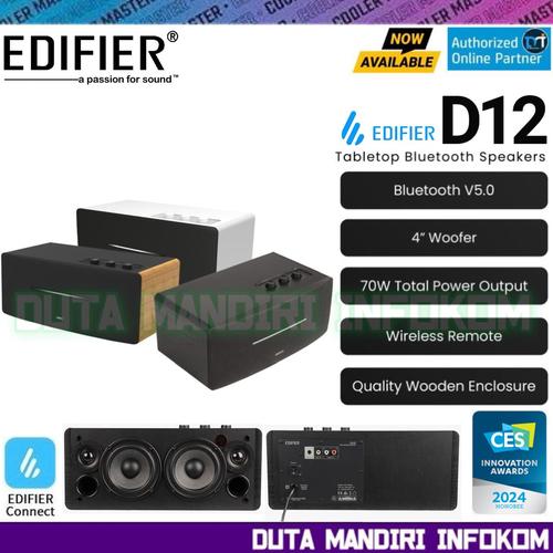 Promo Edifier D12 - Tabletop Integrated Stereo Bluetooth Speaker - Black Edition Cicil 0% 3x ...