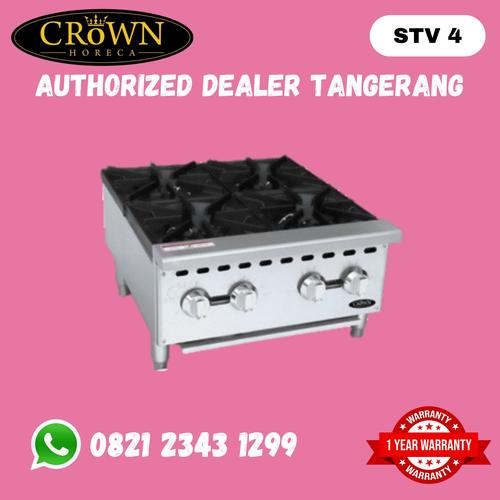 Jual CROWN STV 4 Counter Top 4 Burner / Kompor 4 Tungku - Kab. Tangerang - Authorized dealer ...