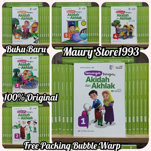 Jual Buku Akidah dan Akhlak Kelas 1 2 3 4 5 6 Mi Erlangga Kurikulum Merdeka - Kelas 6 Mi ...