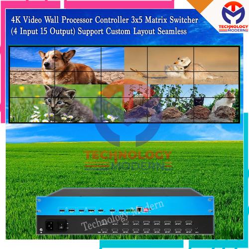Jual 4K Seamless HDMI Video Wall Processor Controller 3x5 Matrix ...