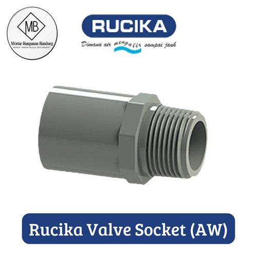 Jual Rucika Valve Socket (AW) / sock drat luar / sdl - 1/2" - Kota ...
