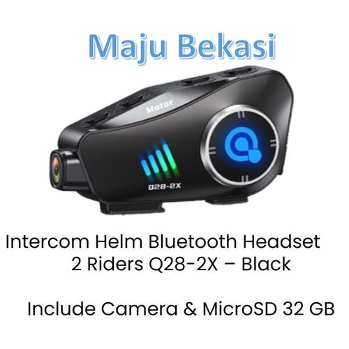 Promo Intercom Helm Q28 1500 mAh Connect 2 Riders Camera Recorder 1080P ...