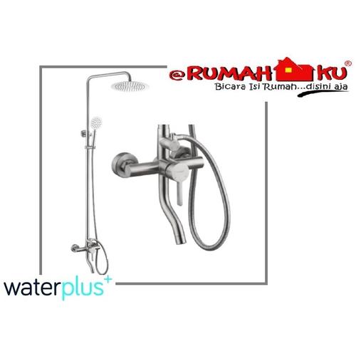 Promo Shower Tiang WATERPLUS MRB 291R BS Rain Bath Mixer Round (Brushed ...