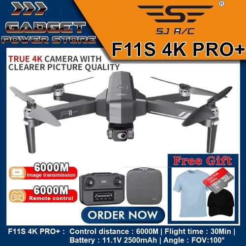 Jual SJRC F11S 4K PRO PLUS 6KM Drone GPS 2-Axis Gimbal 4K Camera Self ...