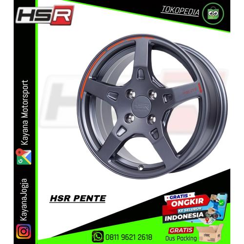 Jual Velg Hsr Pente Ring 15 Hsr Wheel Pente R15 Pcd 4X100 Et42 Grey - Kab. Sleman - HSR Wheel ...