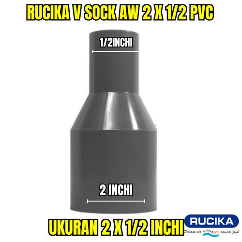 Jual Sambungan Pipa Vlok Sok Reducer V Sock AW Ukuran 2x1/2 Inchi PVC ...
