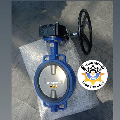 Jual Butterfly valve wafer body cast iron seat viton disc ss304 size 2 ...