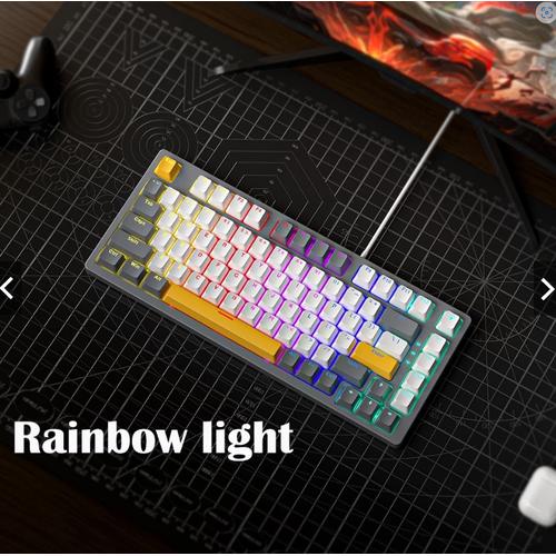 Jual ZIFRIEND T82 Mechanical Gaming Keyboard Red Switch Pluggable 80% Layout Wired RGB Light ...