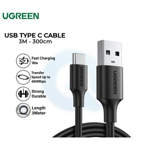 Jual UGREEN Kabel Data Charger USB TYPE C 3A 3M 300cm Fast Charging QC 3.0 - Kota Pontianak ...