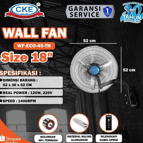 Jual CKE Wall Fan WF-ECO-45-TH 18 Inch Kipas Angin Dinding Tembok ...
