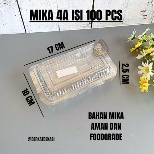 Jual MIKA 4A ISI 100 PCS / MIKA KEMASAN MAKANAN / BOX MIKA PERSEGI ...