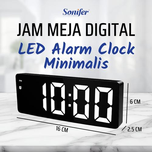 Promo Jam Meja Digital Sonifer LED Alarm Clock Minimalis dengan Sensor ...