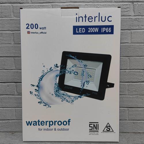 Jual INTERLUC LAMPU SOROT LED 200W 200 WATT FLOOD LIGHT LED TEMBAK SNI - Putih - Kota Tangerang ...