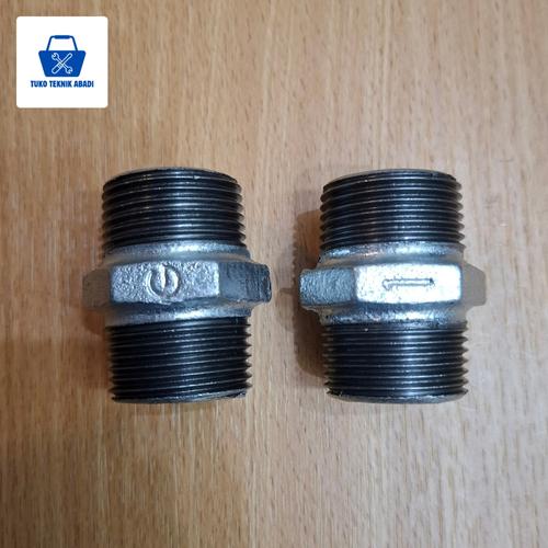 Jual Double Nepel Galvanis / Fitting Drat Galvanis 1/2" , 1/4" , 3/8 ...