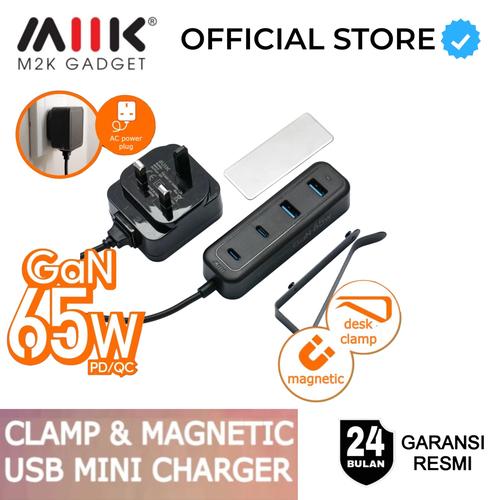 Jual CHARGER MINI USB MIIK CLAMP MAGNETIC USB MINI CHARGER 65W GAN AC ...