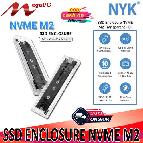Promo Cassing / Case SSD NVME M2 NYK S1 Casing SSD Enclosure Nvme ...